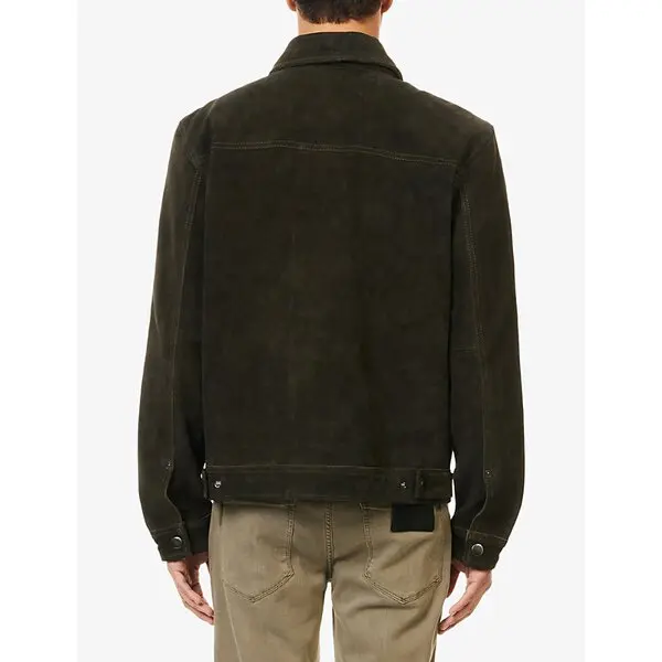 Paige Patch-pocket Suede Jacket - Everglade