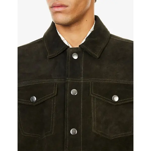 Paige Patch-pocket Suede Jacket - Everglade