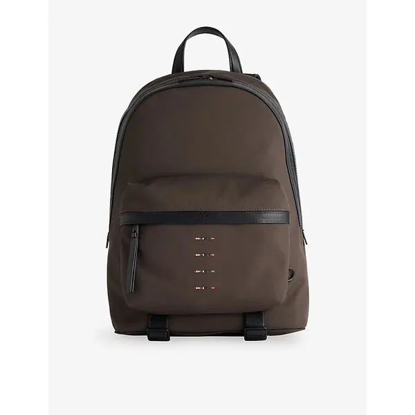 Paul Smith Laser Signature Stripe Woven Backpack - Brown