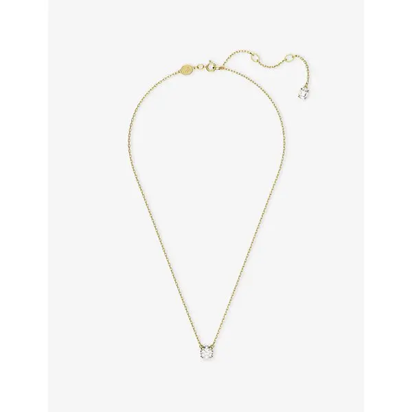 SWAROVSKI Stilla 18ct Yellow-gold Plated And Crystal Pendant Necklace - White