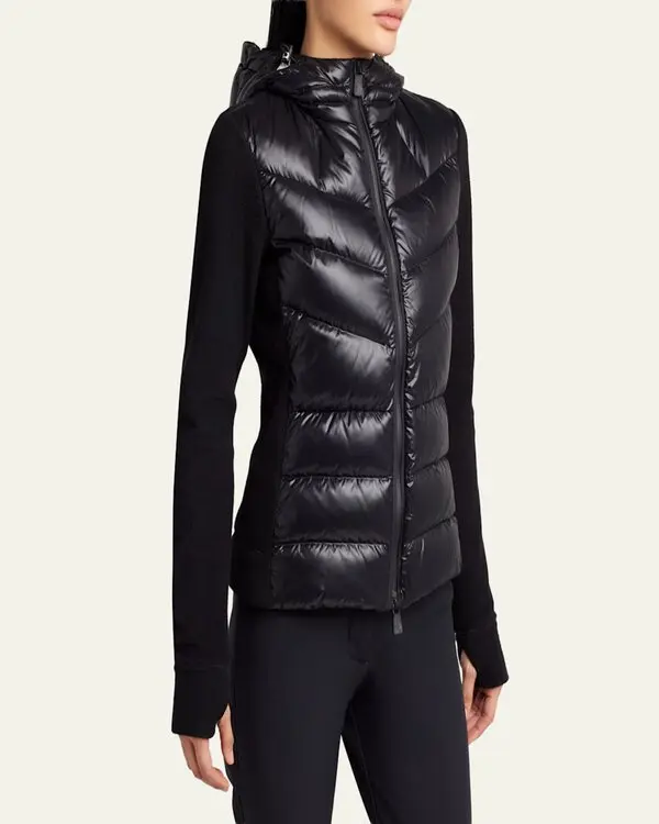 Moncler Padded Zip-up Hoodie Cardigan - Ltbrwn