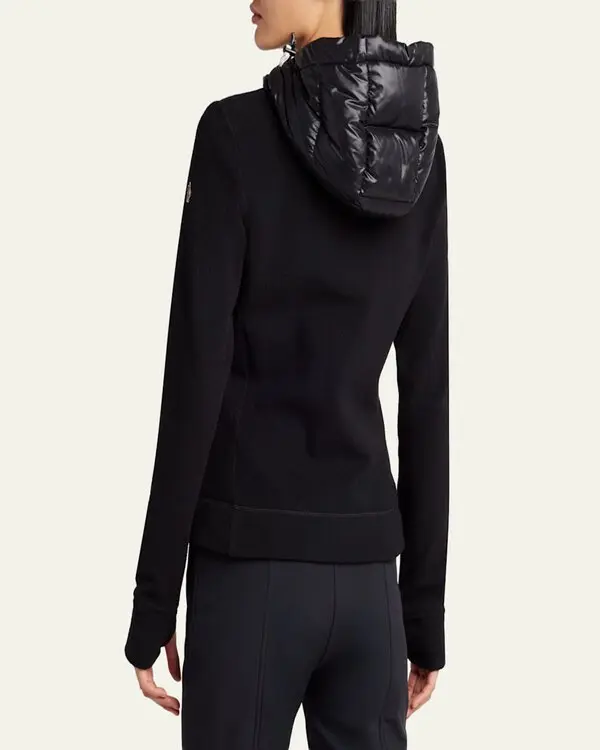 Moncler Padded Zip-up Hoodie Cardigan - Ltbrwn
