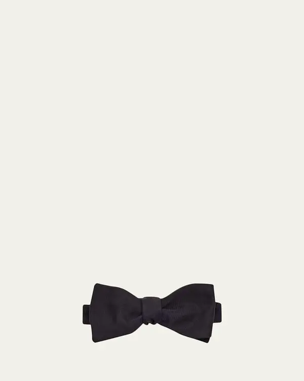 Kiton Silk Bow Tie - Black
