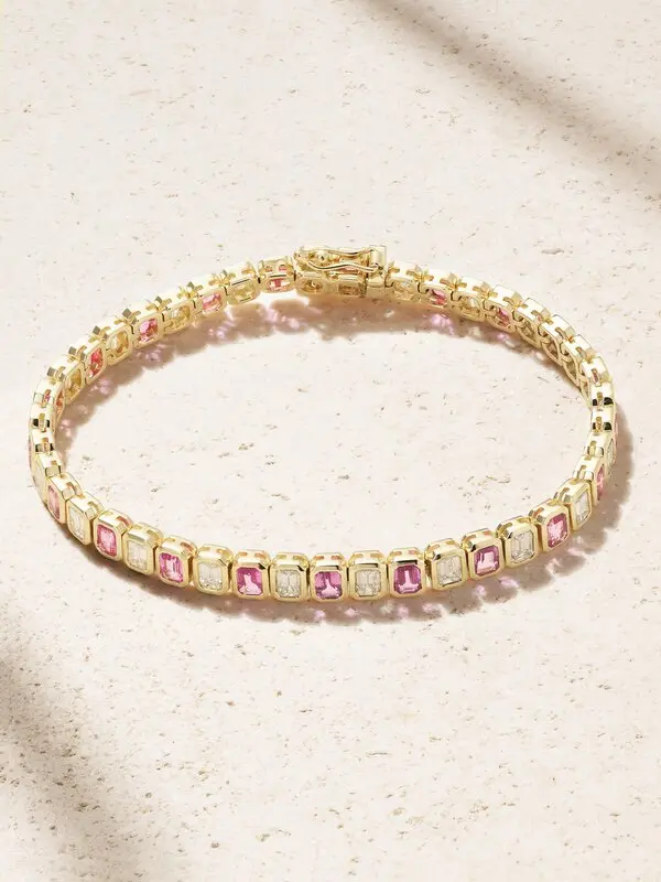 ANITA KO 18-karat Sapphire And Diamond Tennis Bracelet - Gold