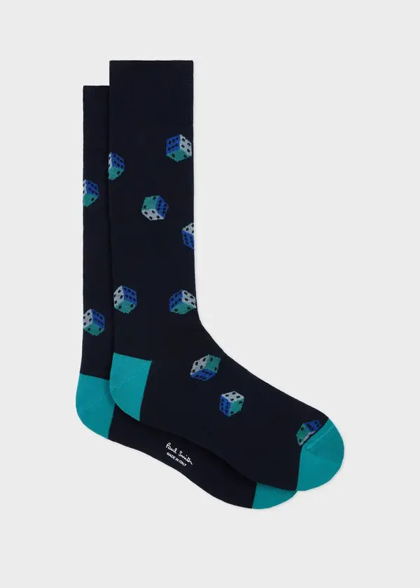 Paul Smith Dice Pattern Socks - Blue