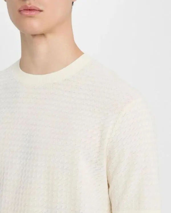 Theory Damian Textured Knit Short-sleeve Sweater - Egsh