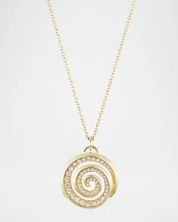 EMILY P. WHEELER Spiral Diamond Pendant Necklace - Yellowgold