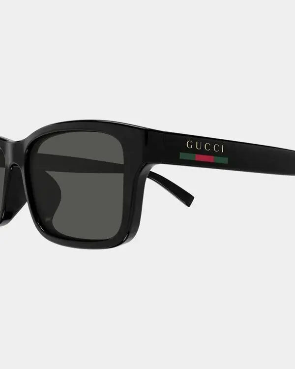 Gucci Lines 57mm Rectangular Sunglasses