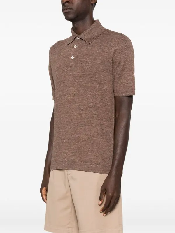 Brunello Cucinelli Linen And Cotton Blend Polo Shirt - Beige