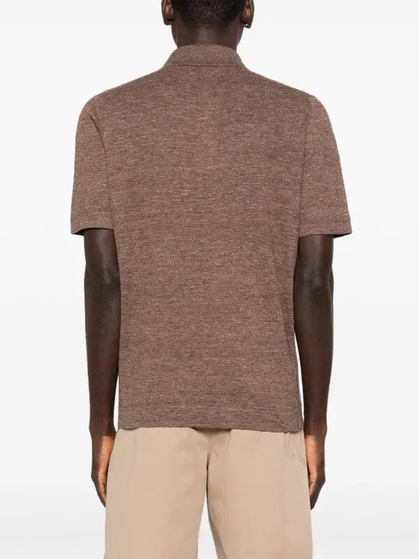 Brunello Cucinelli Linen And Cotton Blend Polo Shirt - Beige