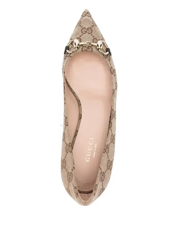 Gucci Gg Motif Pumps - Beige