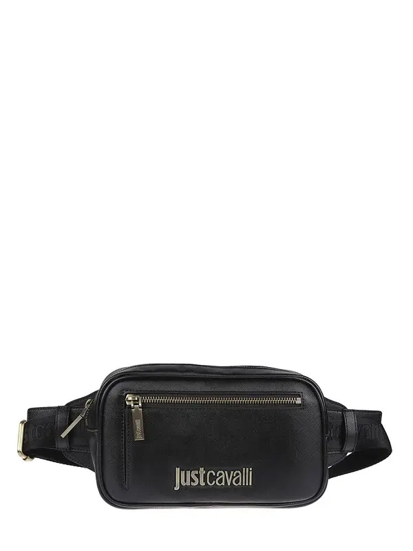 Just Cavalli Metal Lettering Logo Pouch - Black