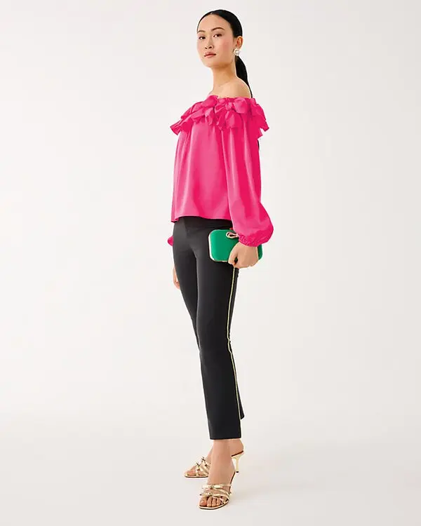 Lilly Pulitzer® Ana Embellished High Rise Crop Flare Pant