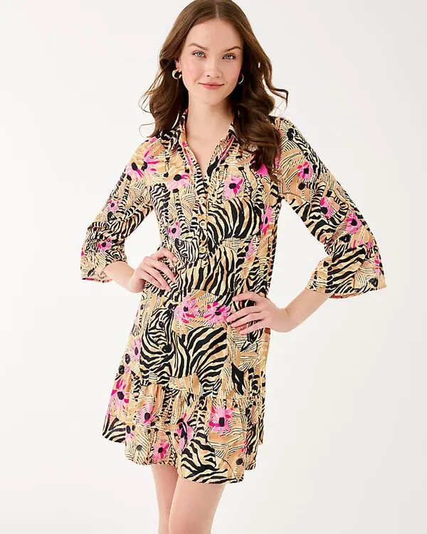 LILLY PULITZER Delany Shirtdress - Rutabaga El Morocco