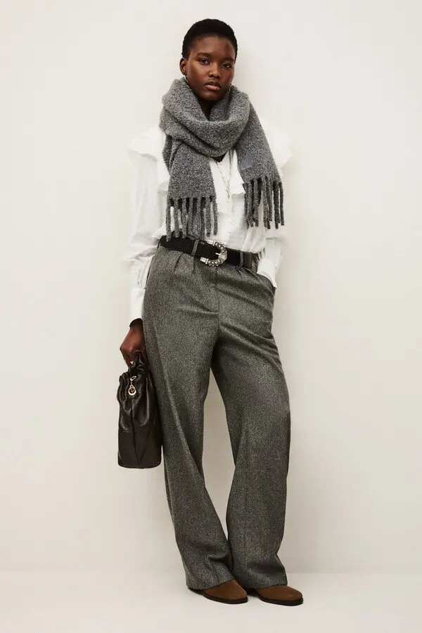 Ba&sh Wani Pleated Pants - Gray