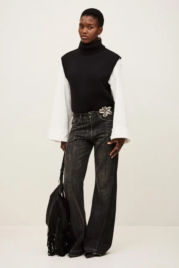 Ba&sh Fadou Straight Leg Jeans - Black