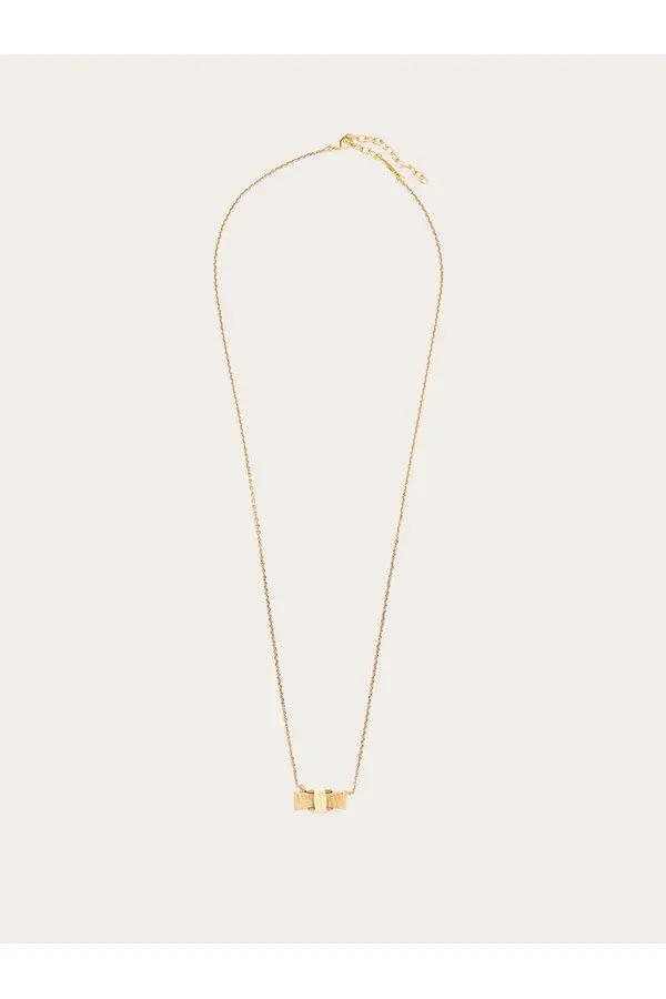 FERRAGAMO Vara Bow Pendant Necklace - Gold