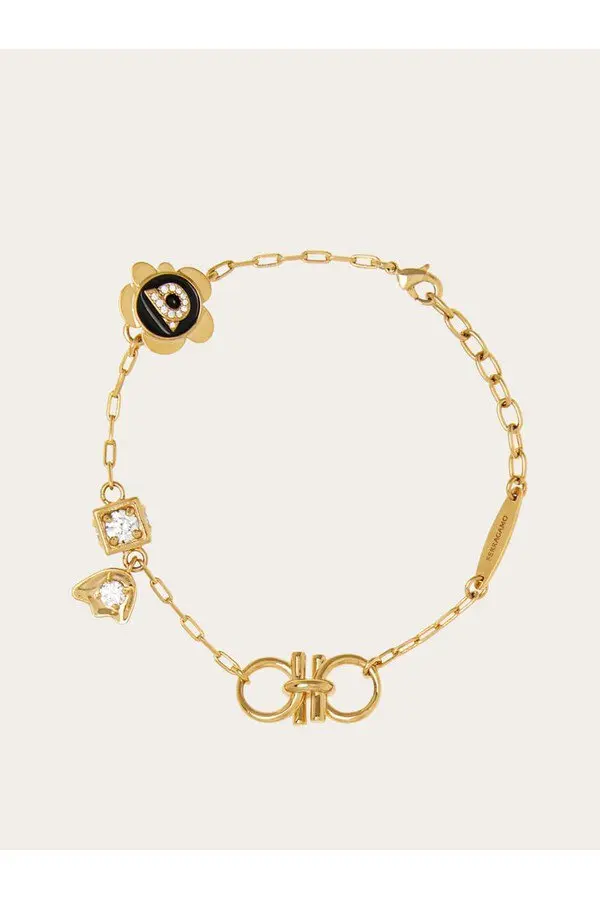 FERRAGAMO Gancini Charm Bracelet - Black