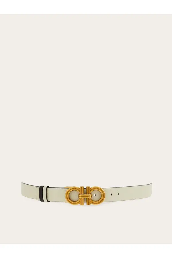 FERRAGAMO Reversible And Adjustable Gancini Belt - Gold
