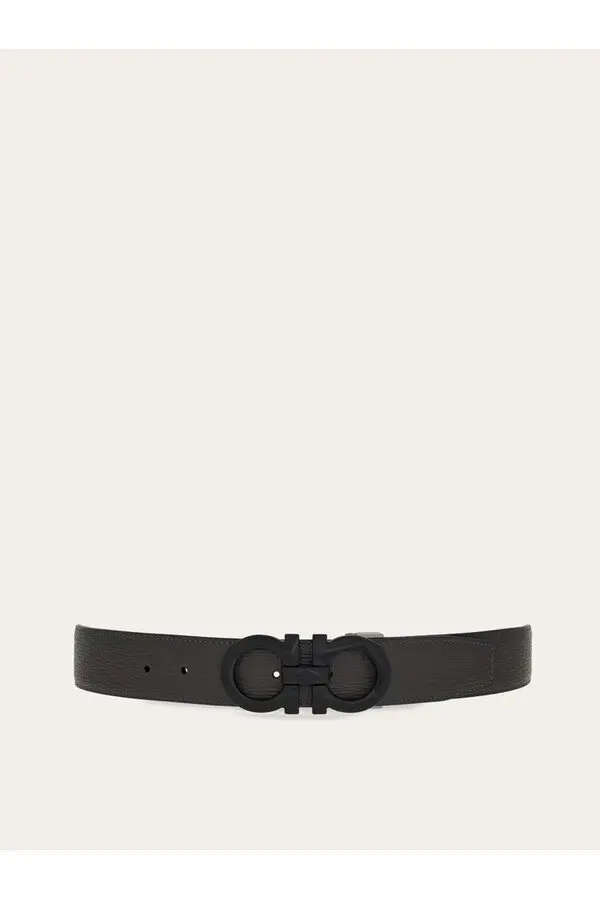 FERRAGAMO Reversible And Adjustable Gancini Belt - Red