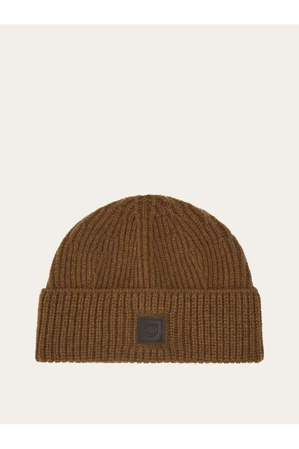 FERRAGAMO Knitted Beanie - Natural