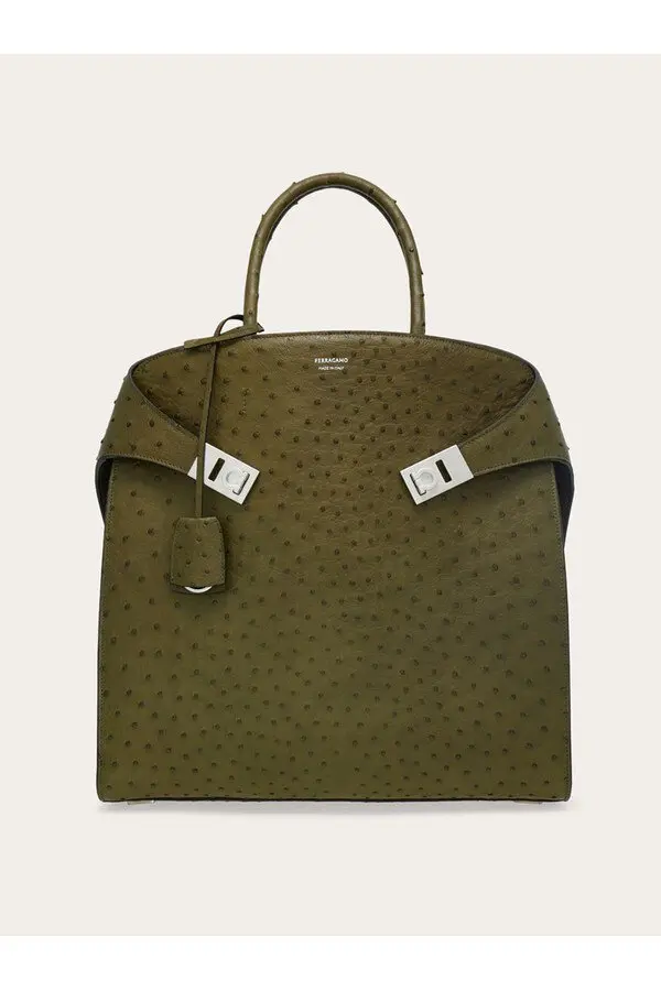 FERRAGAMO Hug Tote Bag - Green