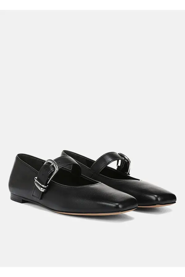 Vince Daniela Leather Mary Jane Flat - Black