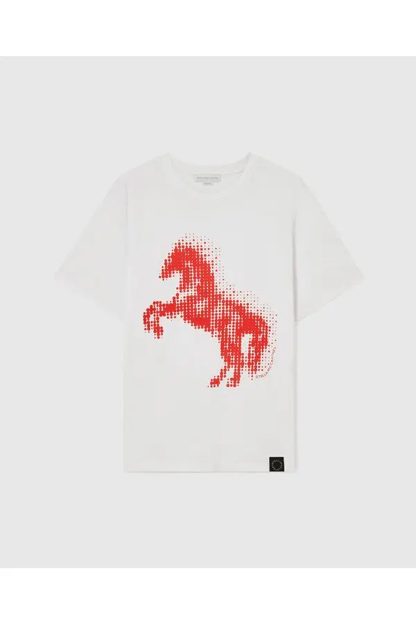 Stella McCartney Airbrushed Horse Graphic T-shirt - White