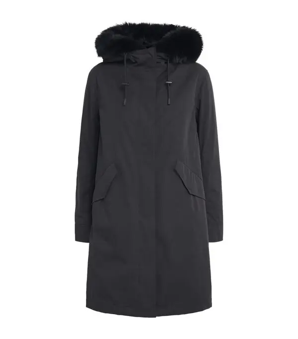 YVES SALOMON Waterproof Fox And Rabbit Fur Parka