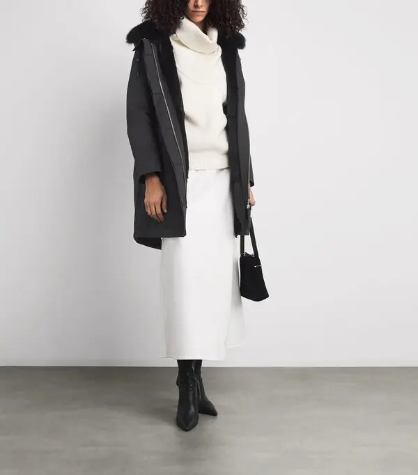YVES SALOMON Waterproof Fox And Rabbit Fur Parka
