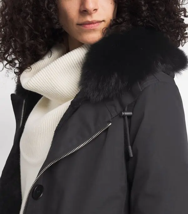 YVES SALOMON Waterproof Fox And Rabbit Fur Parka