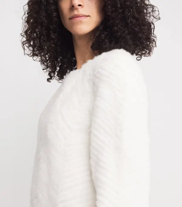 YVES SALOMON Mink-wool Herringbone Long Coat