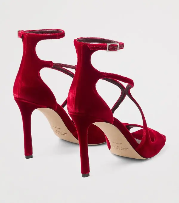 JIMMY CHOO Azia 95 Velvet Sandals