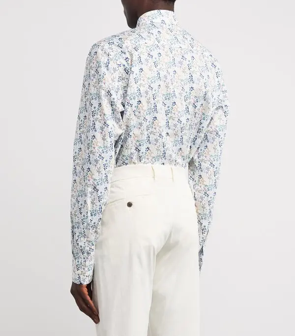 Eton Cotton Twill Printed Contemporary Fit Shirt