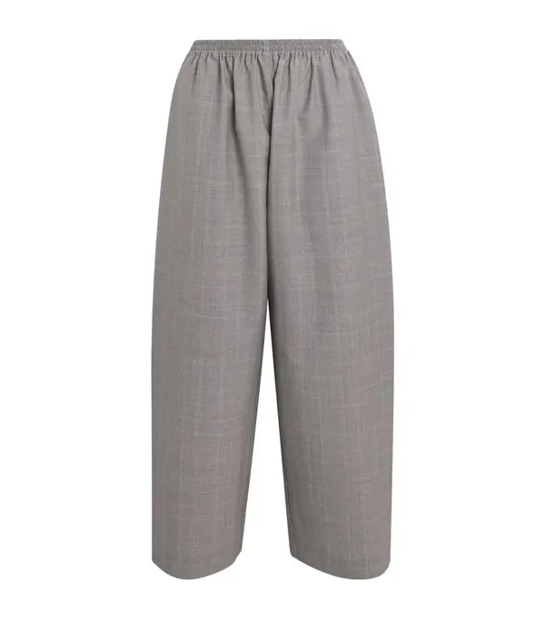 Eskandar Virgin Wool Check Japanese Trousers