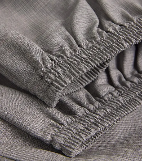 Eskandar Virgin Wool Check Japanese Trousers