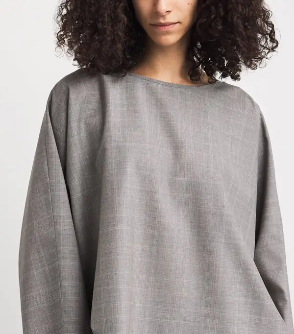 Eskandar Virgin Wool Boat-neck Blouse