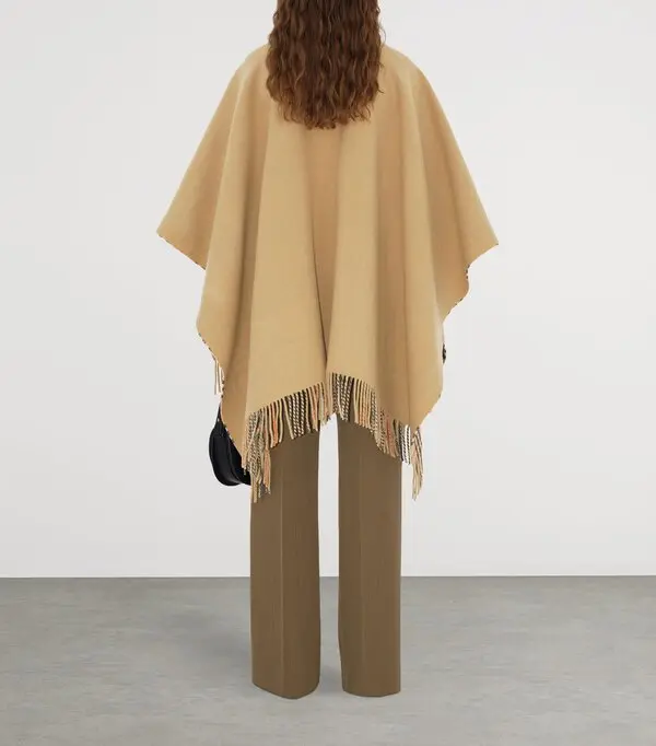 Burberry Wool Check-lined Cape