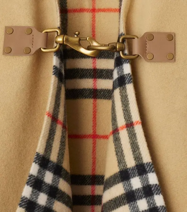 Burberry Wool Check-lined Cape
