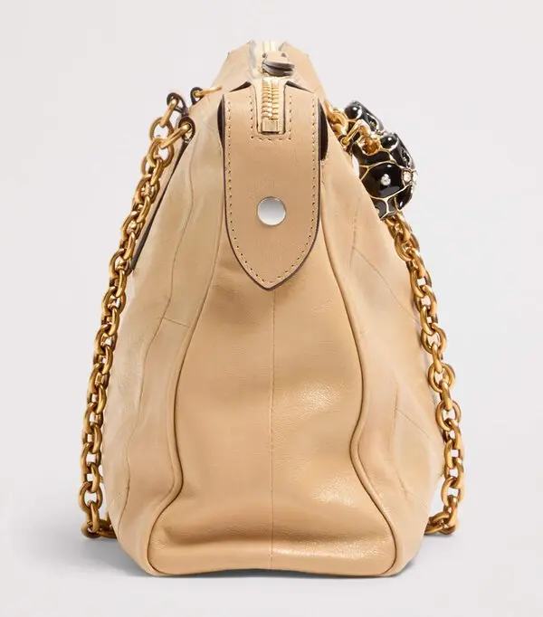 Valentino Garavani Medium Lambskin Panthea Tote Bag - Beige