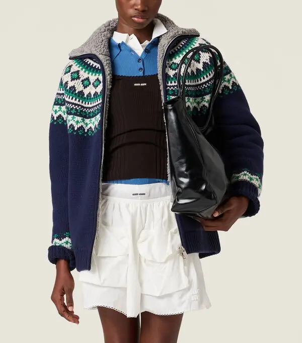 Miu Miu Wool Fair Isle Cardigan