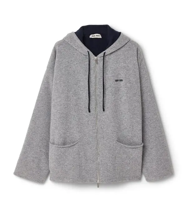 Miu Miu Cashmere Zip-up Hoodie