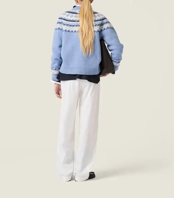 Miu Miu Wool Fair Isle Sweater - Turquoise
