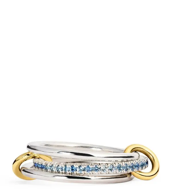 SPINELLI KILCOLLIN Sterling, Yellow Gold And Sapphire Tigris Ombré Ring - Silver