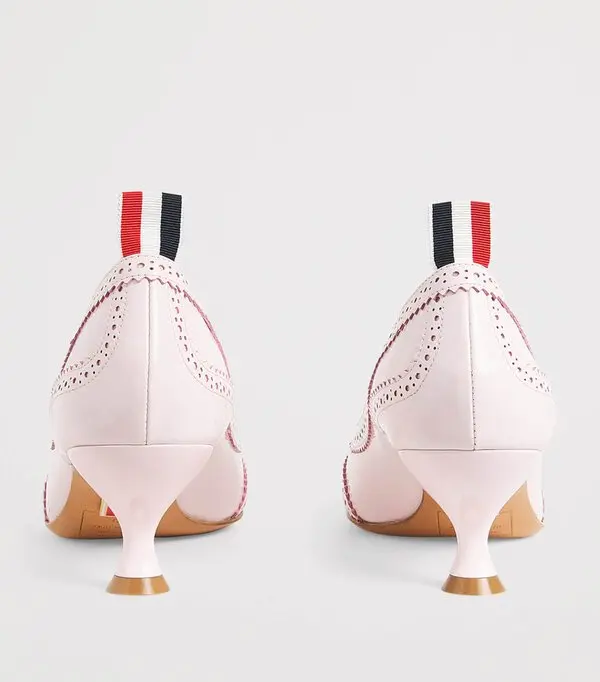 Thom Browne Patent Leather Wingtip Pumps - Pink