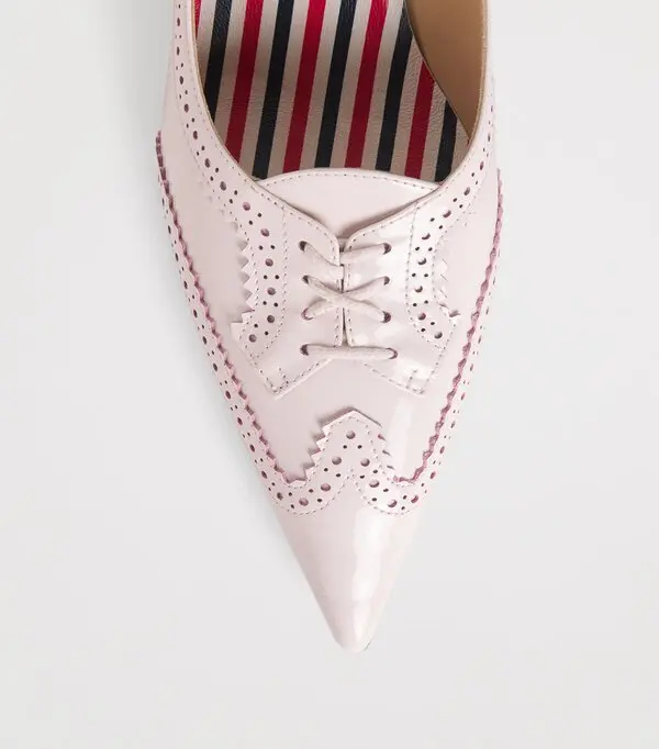 Thom Browne Patent Leather Wingtip Pumps - Pink