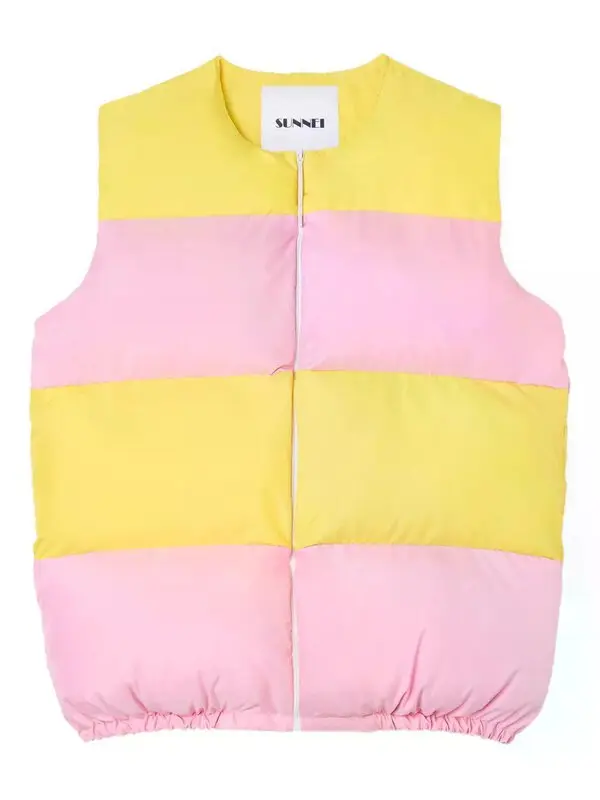 Sunnei Striped Gilet - Yellow
