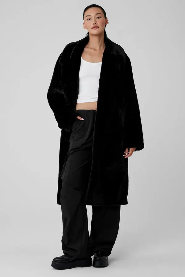 Alo Yoga Oversized Faux Fur Trench Coat