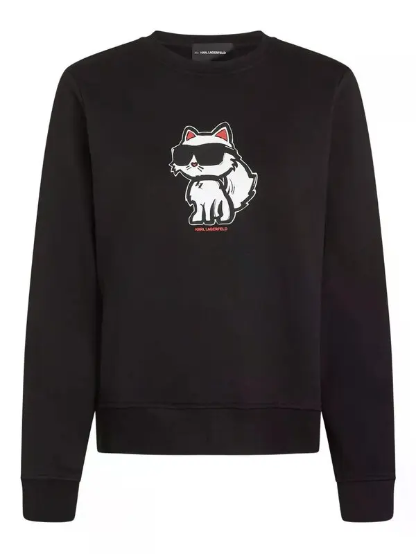 Karl Lagerfeld Ikon Choupette Sweatshirt - Black