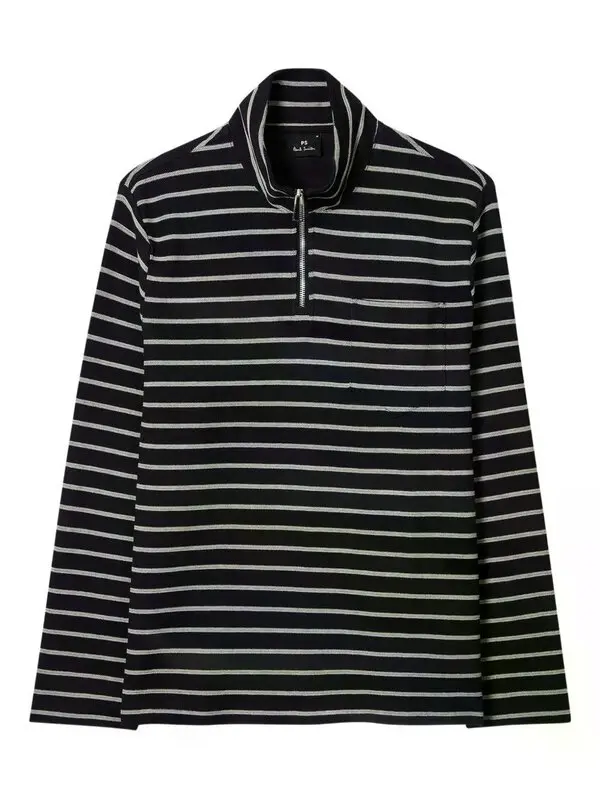 Paul Smith Striped Zip-up Sweater